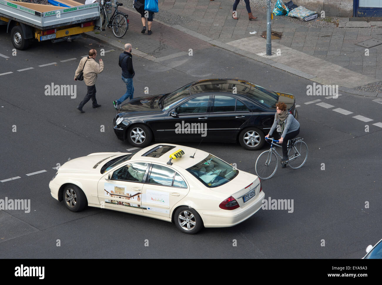 Berlin, Germany, traffic at a road junction Stock Photo - Alamy