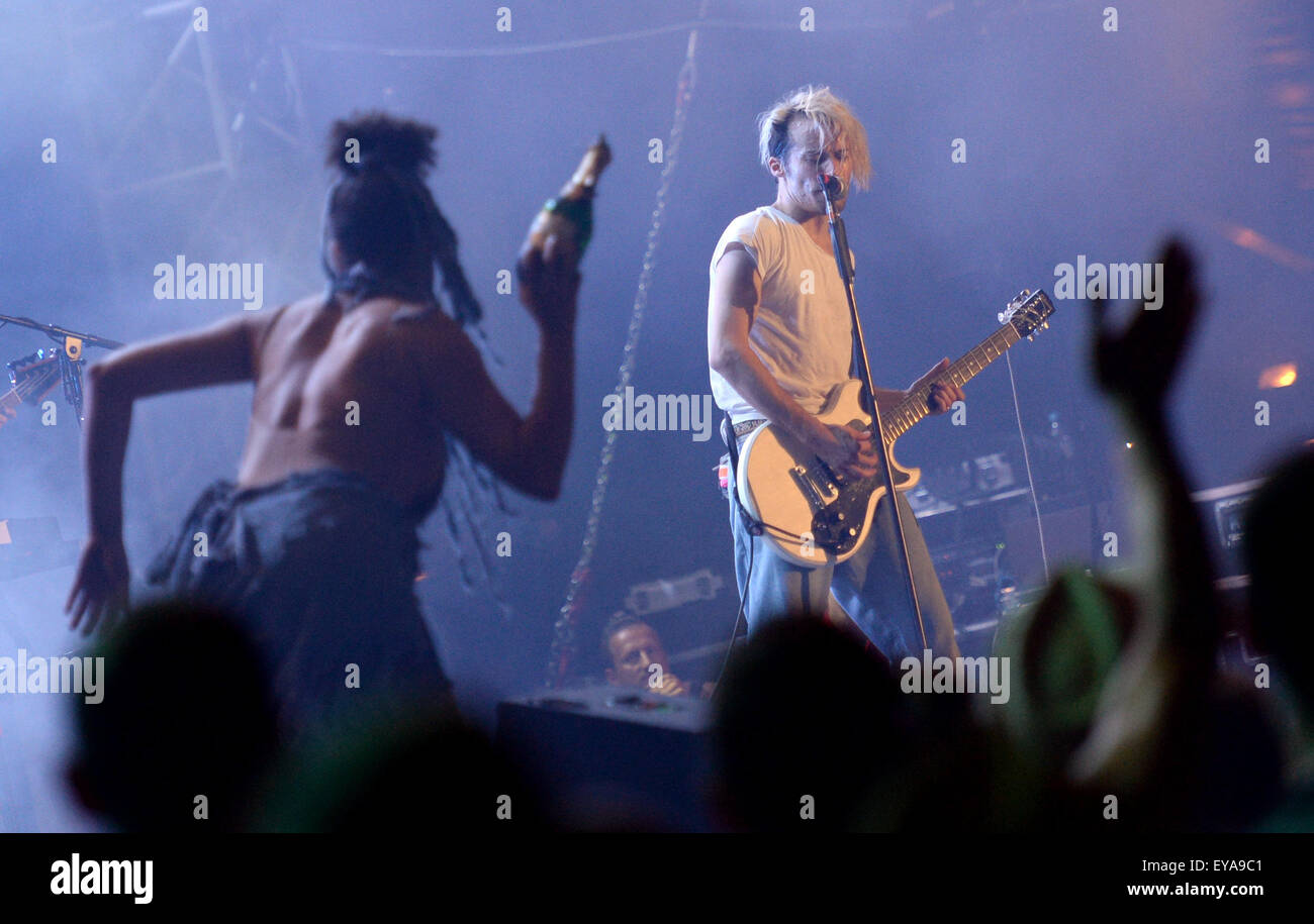 A picture made available on 25 July 2015 shows Sebastian Hafner, singer ...
