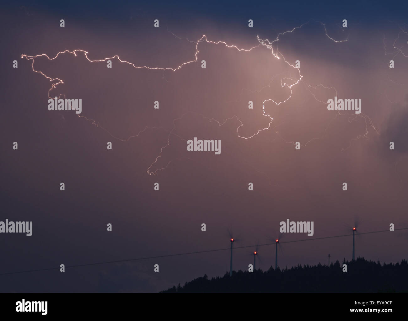 Freiburg, Germany. 24th July, 2015. A long exposure image shows ...