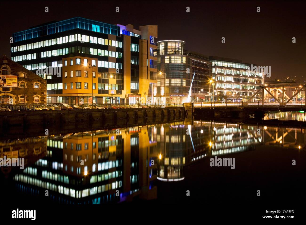 Cork, Cork County, Ireland; The Old And The New Parts Of Cork City ...