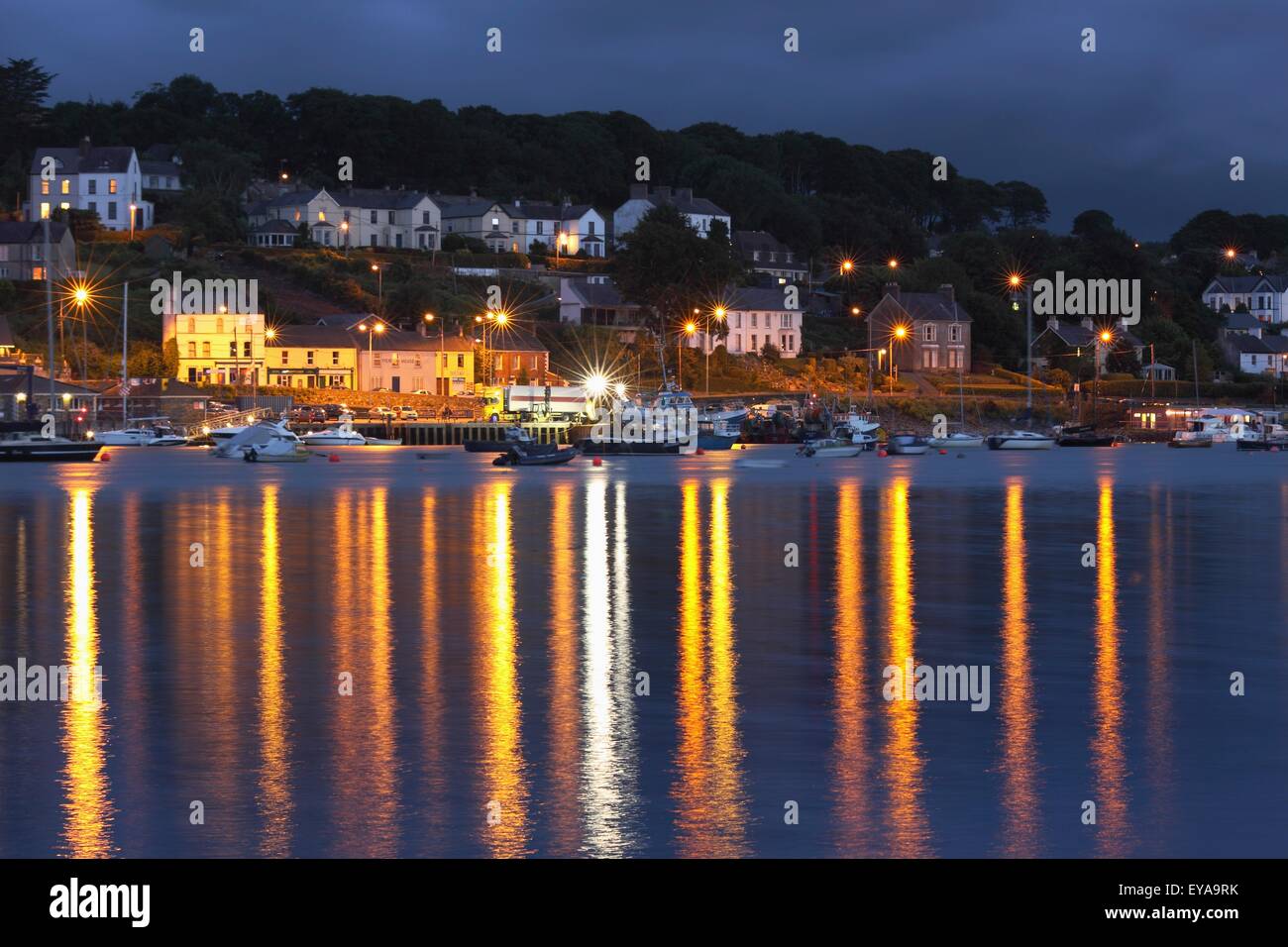 Night Lights Of Crosshaven Village Outside Cork City In Munster Region ...