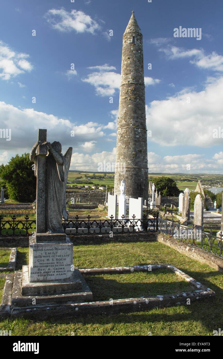 Ardmore Round Tower In Munster Region; County Waterford, Ireland Stock ...