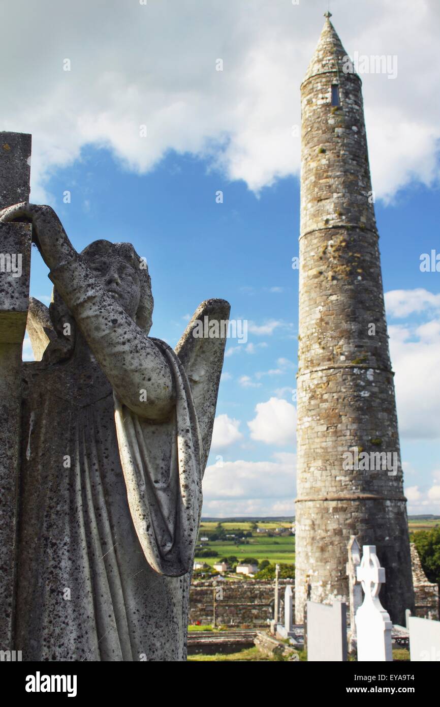 Ardmore Round Tower In Munster Region; County Waterford, Ireland Stock ...