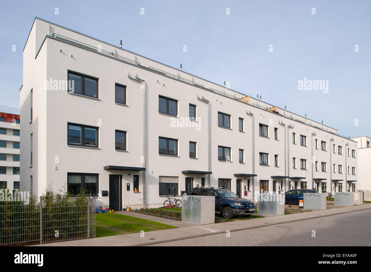 Berlin, Germany, construction of single-family terraced houses on ...