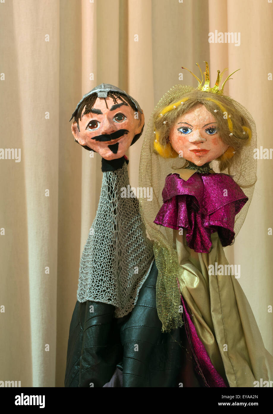 Berlin, Germany, pawns of puppet theater at Treptow Park "katydid Stock ...