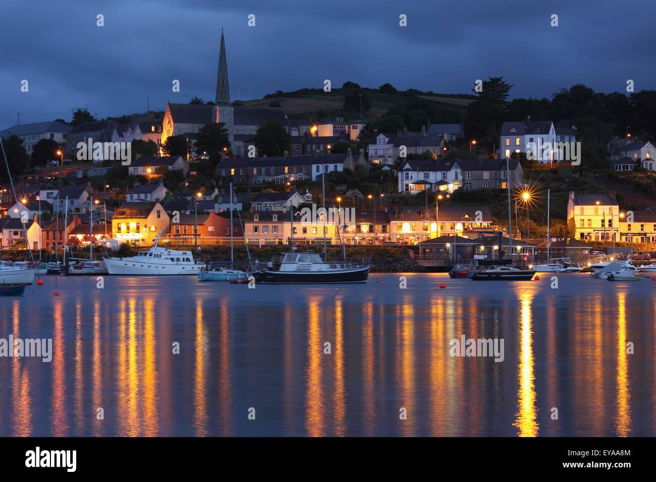 Night Lights Of Crosshaven Village Outside Cork City In Munster Region ...