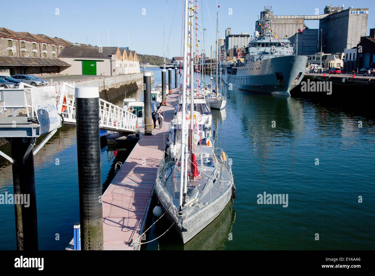 City Marina At River Lee; Cork City, County Cork, Ireland Stock Photo ...