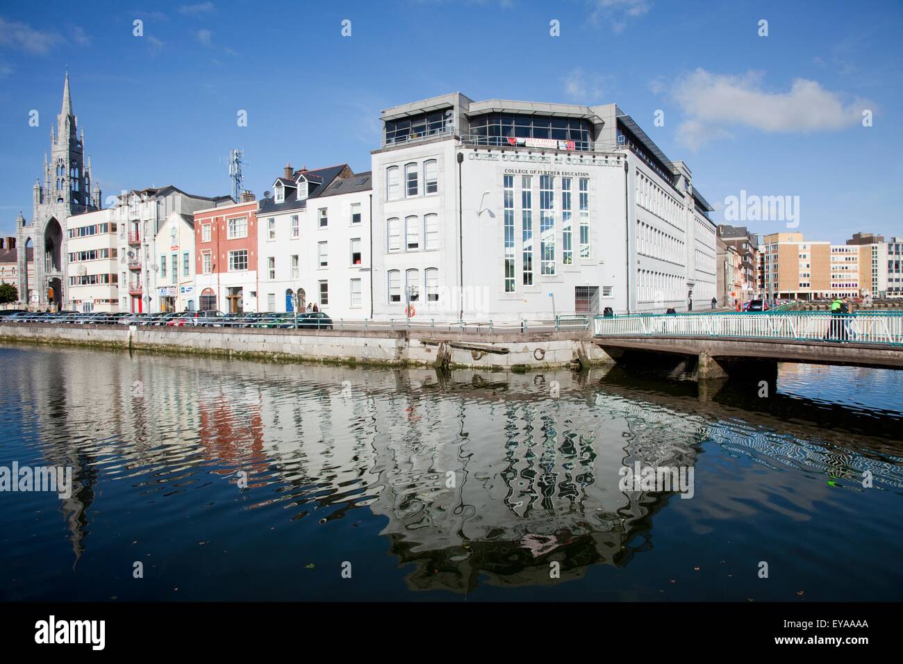 Reflections Of Waterfront Buildings; Cork City, County Cork, Ireland ...
