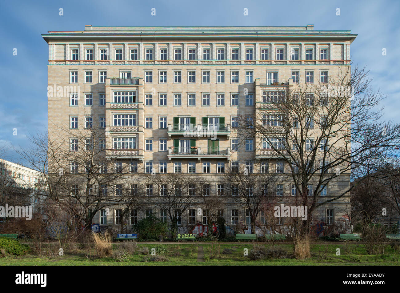 Berlin, Germany, residential development of DDR -times in the Karl-Marx ...