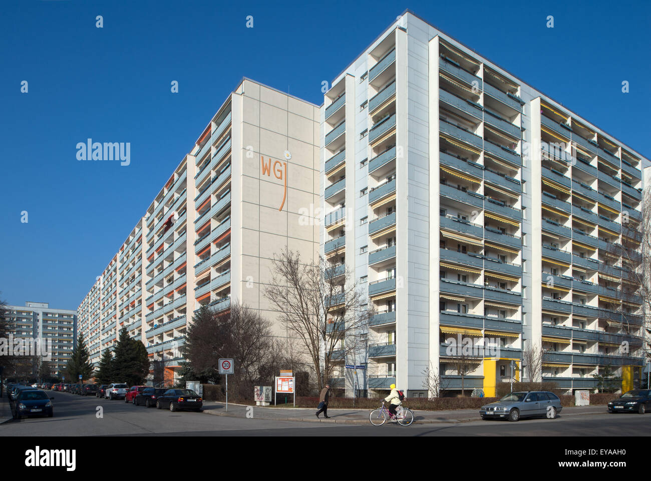 Dresden, Germany, housing estate of WGJ in Dresden-Johannstadt Stock ...