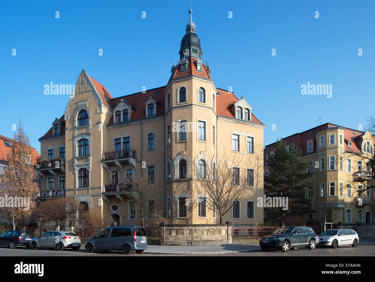Dresden, Germany, urban villa in Dresden-Johannstadt Stock Photo - Alamy