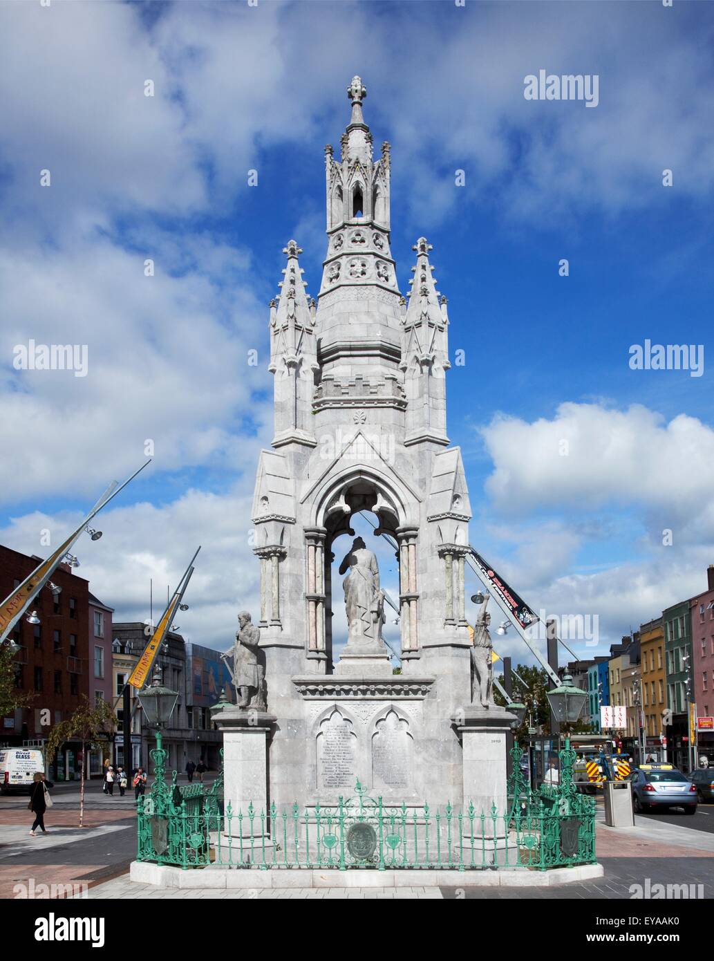 Large Monument At The Mall; Belfast, County Antrim, Ireland Stock Photo ...