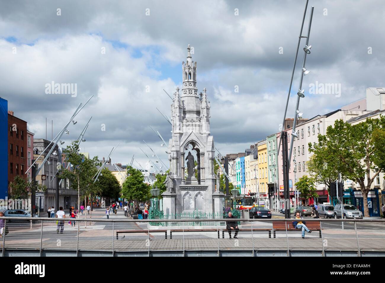Large Monument At The Mall; Cork City, County Cork, Ireland Stock Photo ...