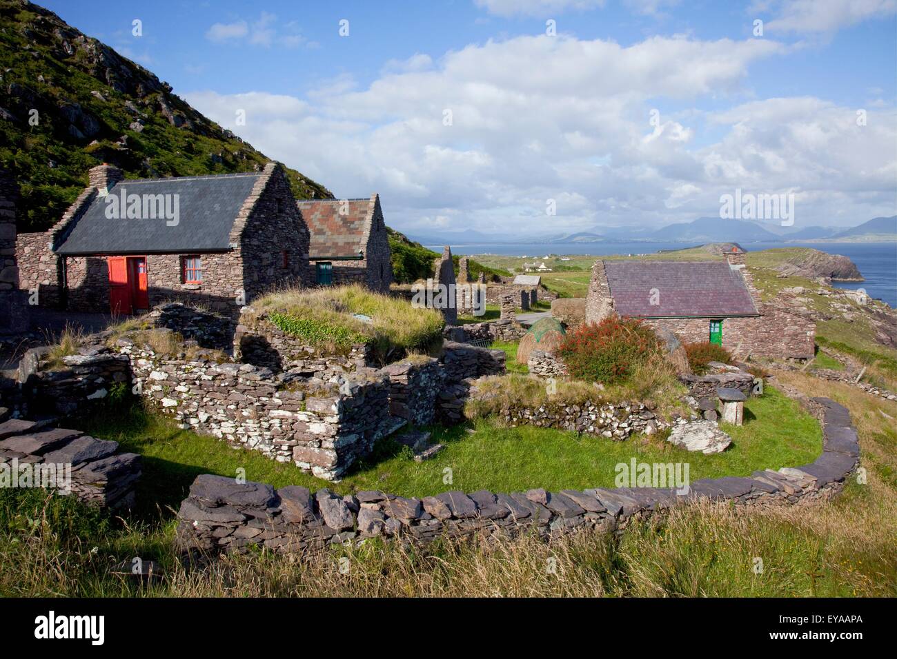 Rural Stone Cottage On Shore Of Ballinskelligs Bay; Ballinskelligs ...