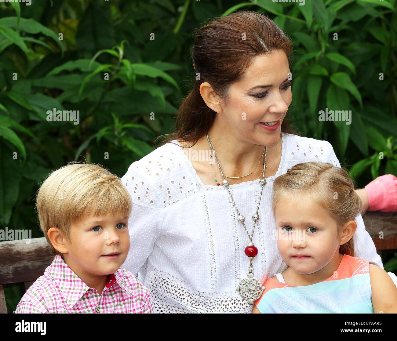 Gråsten, 25-07-2015 Crown Princess Mary, Prince Vincent and Princess ...