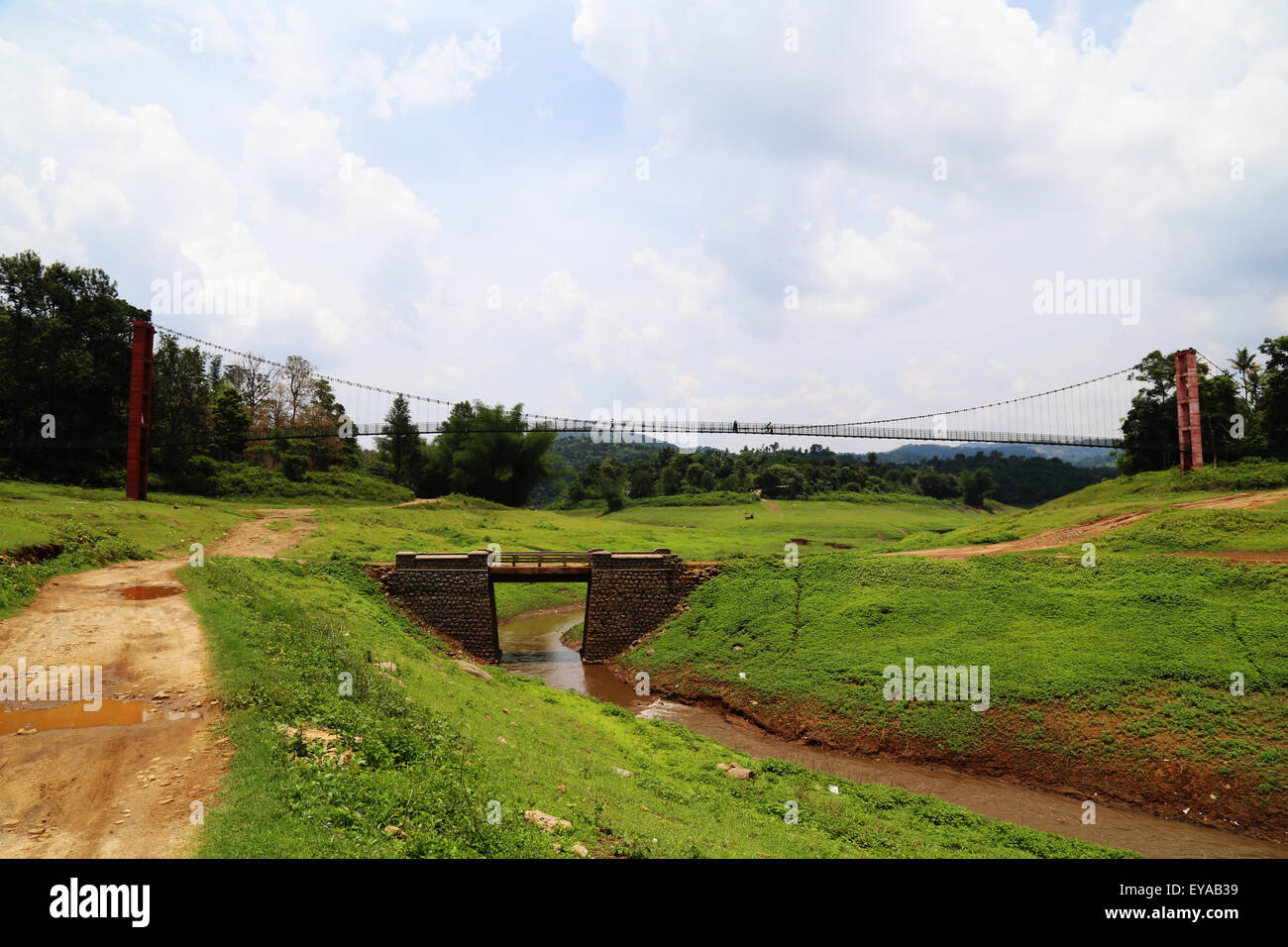 hanging bridge at Ayyappancoil in Kanchiyar panchayath of Idukki ...