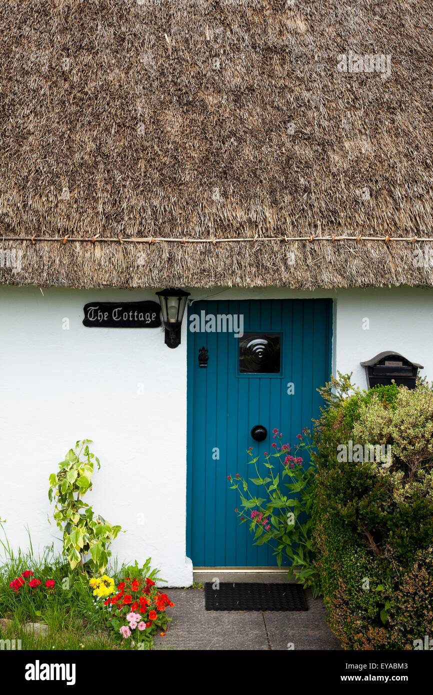Exterior Of Traditional Irish Cottage; Bundoran, County Donegal ...