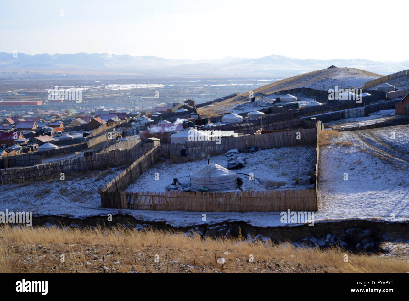 Ulaanbaatar Mongolia Yurt district Stock Photo - Alamy