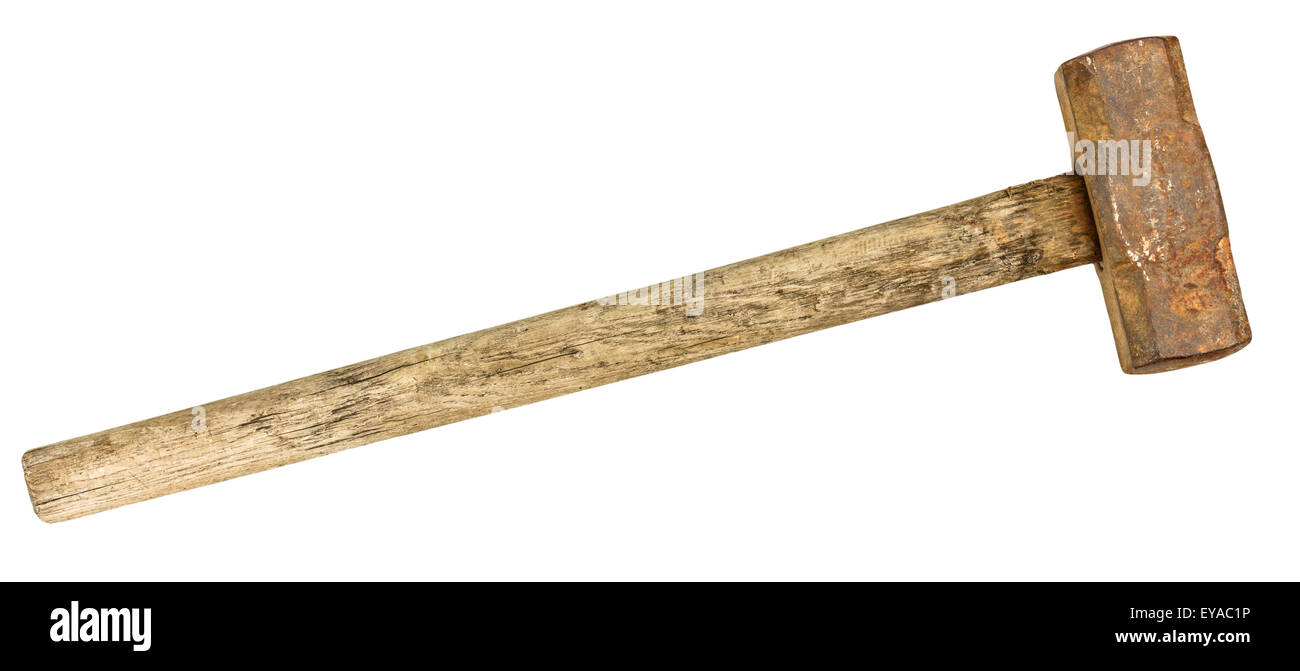 the Old hammer isolated on white background Stock Photo - Alamy