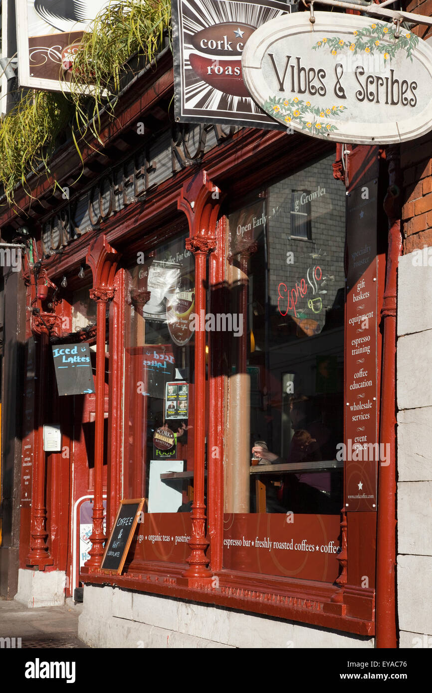 Shops Along The Street; Cork City, County Cork, Ireland Stock Photo - Alamy