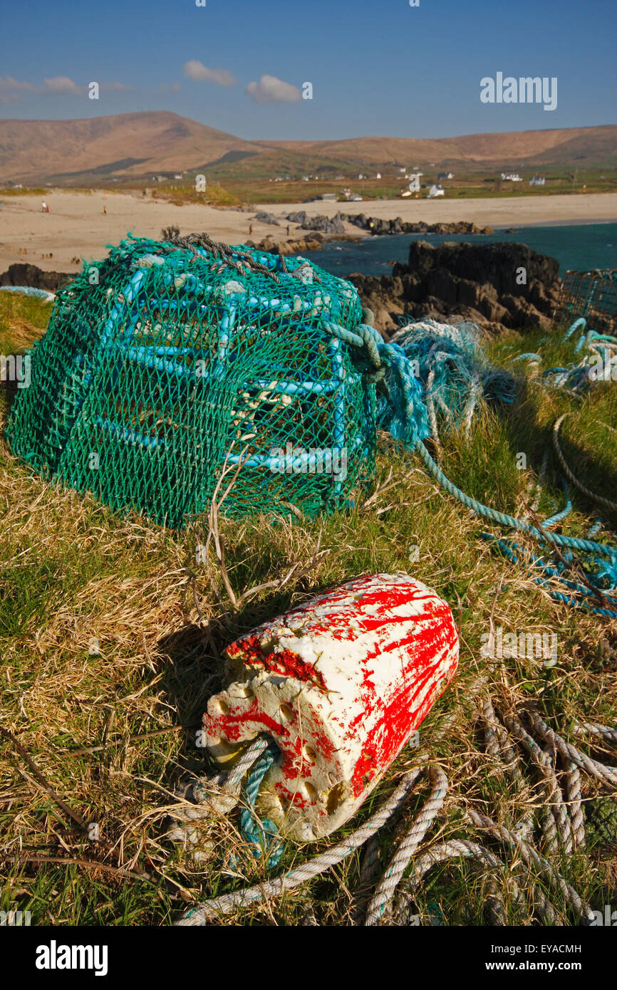 Lobster Pot And Buoy Beside Ballydonegan Beach In Allihies On The Beara ...