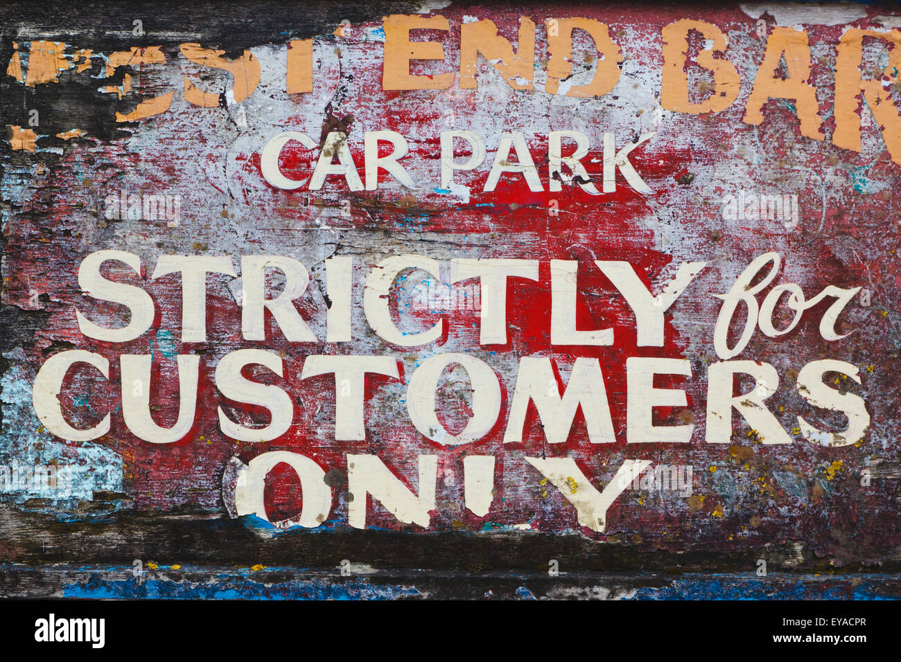 Sign Outside Bar Car Park Strictly For Customers Only; Dunmanway ...