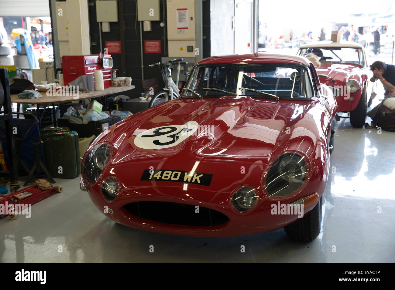 Silverstone, UK,25th July 2015, Austin Healey 3000 (1960) in the pitts ...