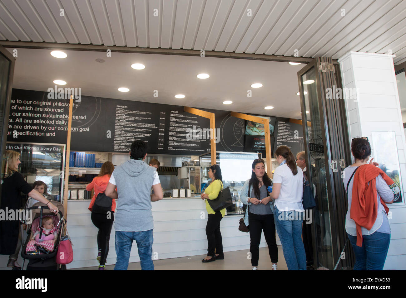 Fish chip shop queue hi-res stock photography and images - Alamy