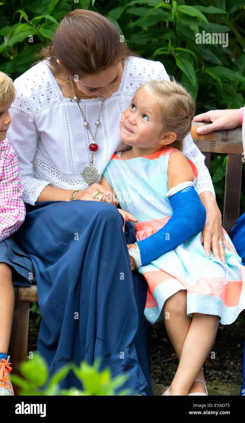 Gråsten, 25-07-2015 Crown Princess Mary and Princess Josephine of ...