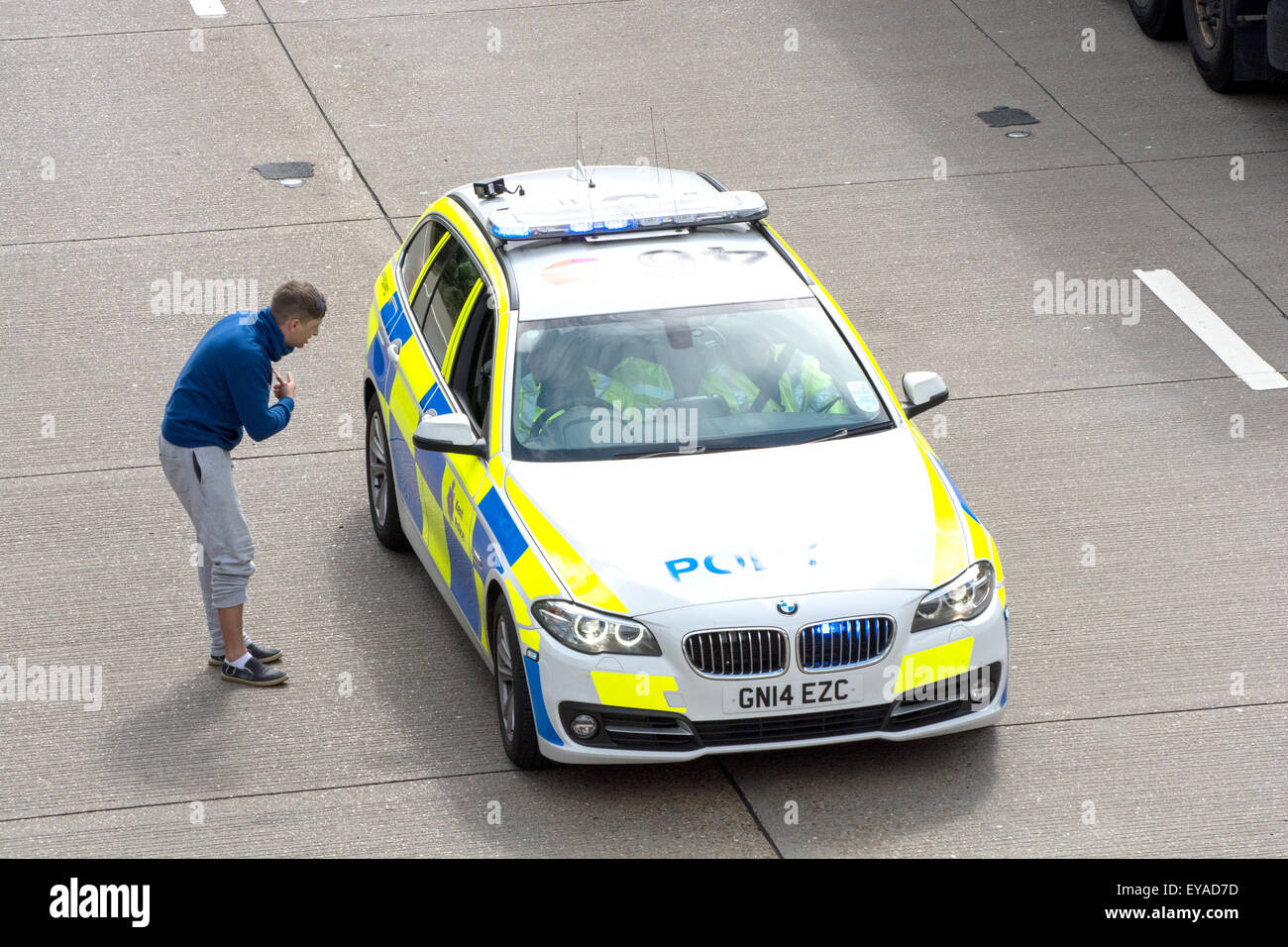 Operation Stack M20 Motorway Kent England UK Stock Photo - Alamy