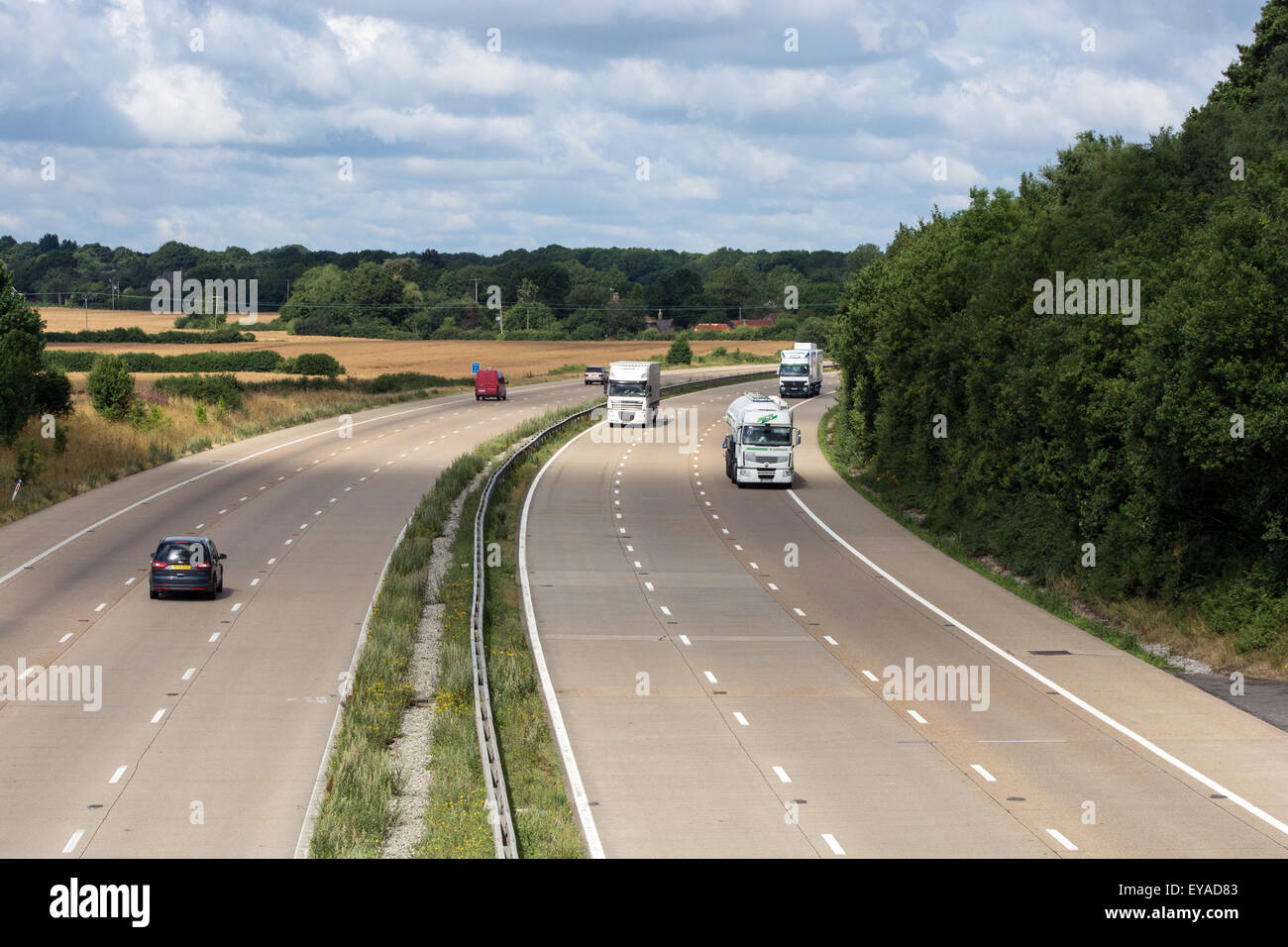 Operation Stack M20 Motorway Kent England UK Stock Photo - Alamy