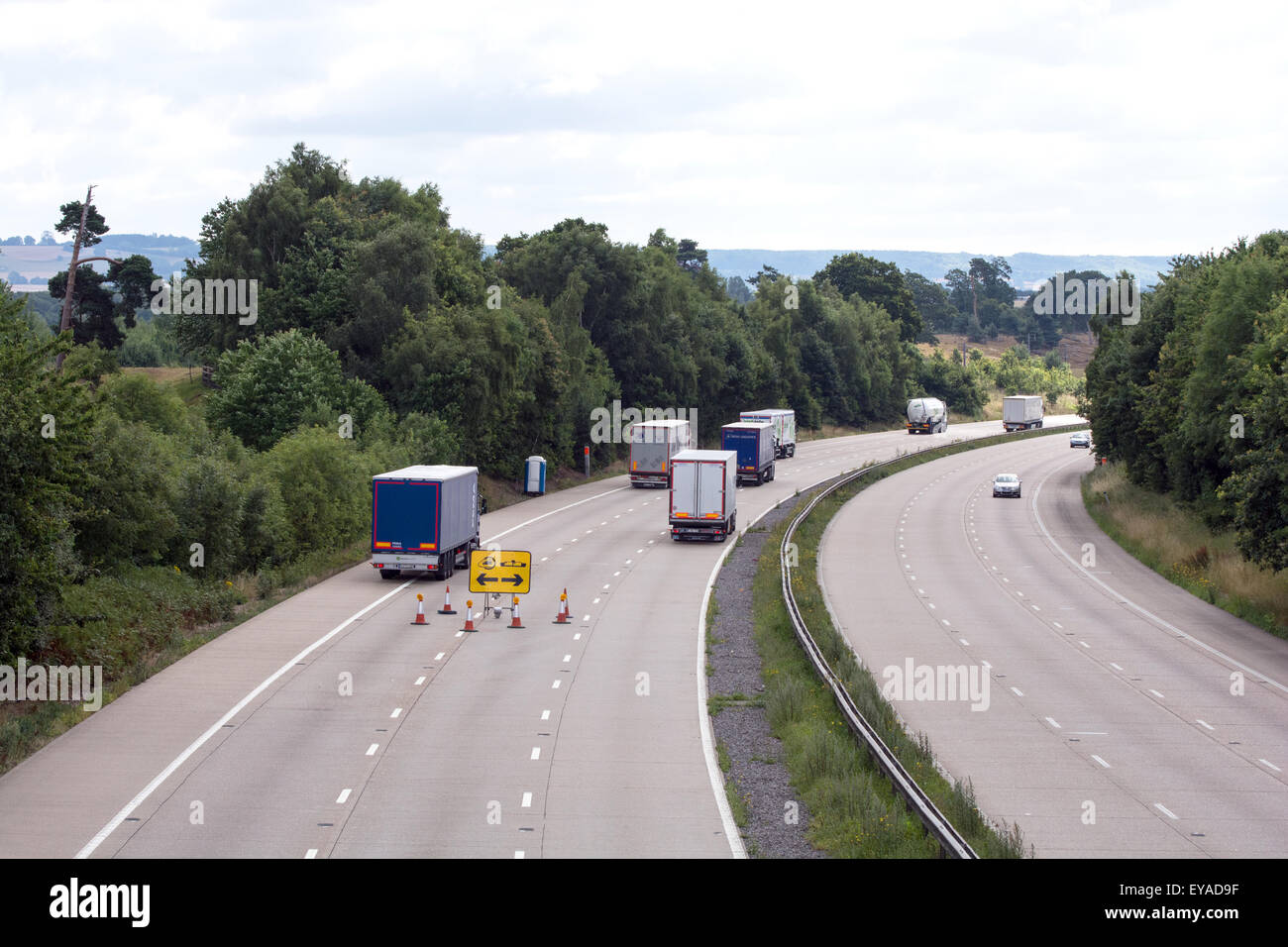 Operation Stack M20 Motorway Kent England UK Stock Photo - Alamy