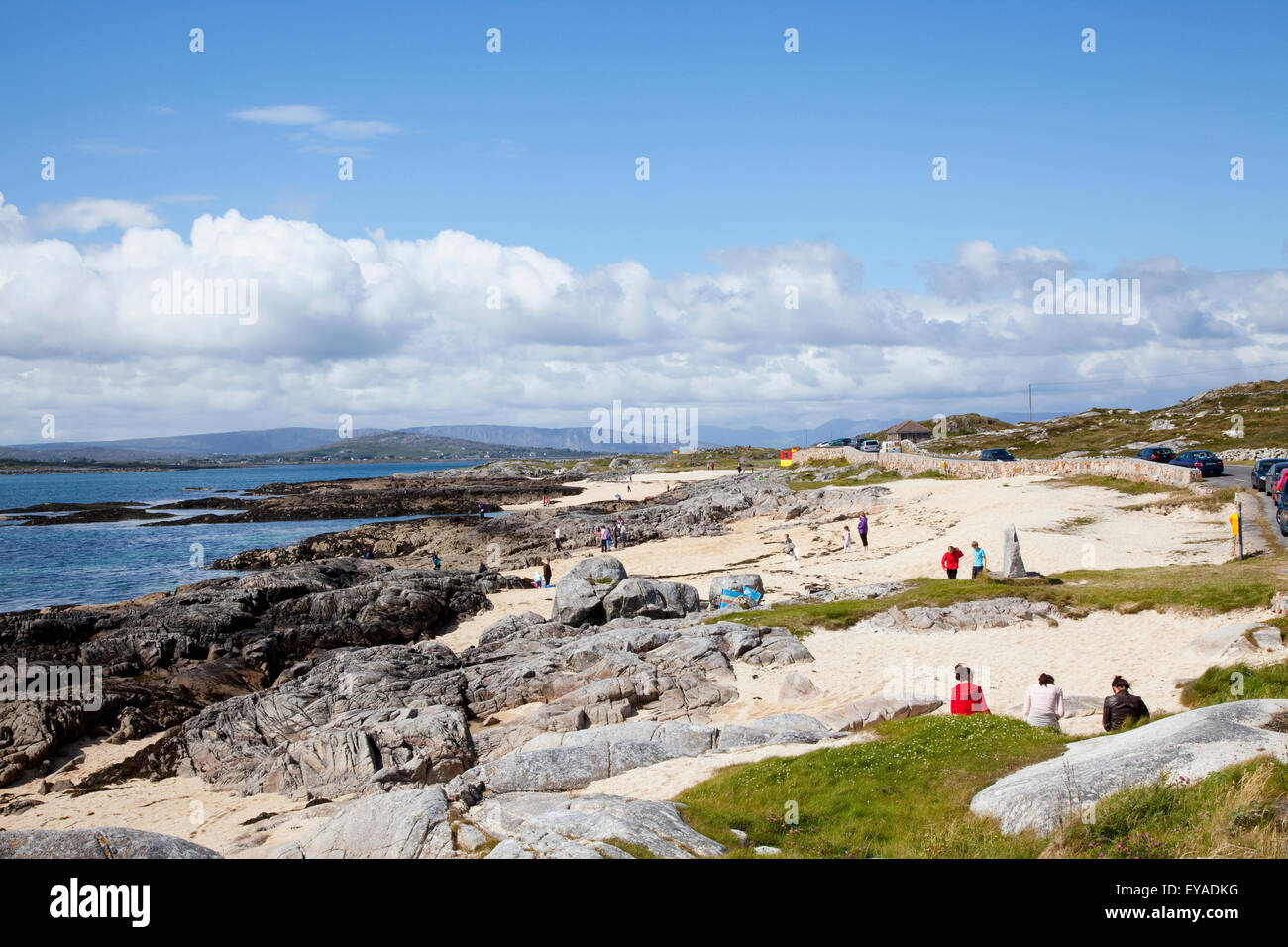 People At The Coral Beach Near Carrowroe; County Galway Ireland Stock ...
