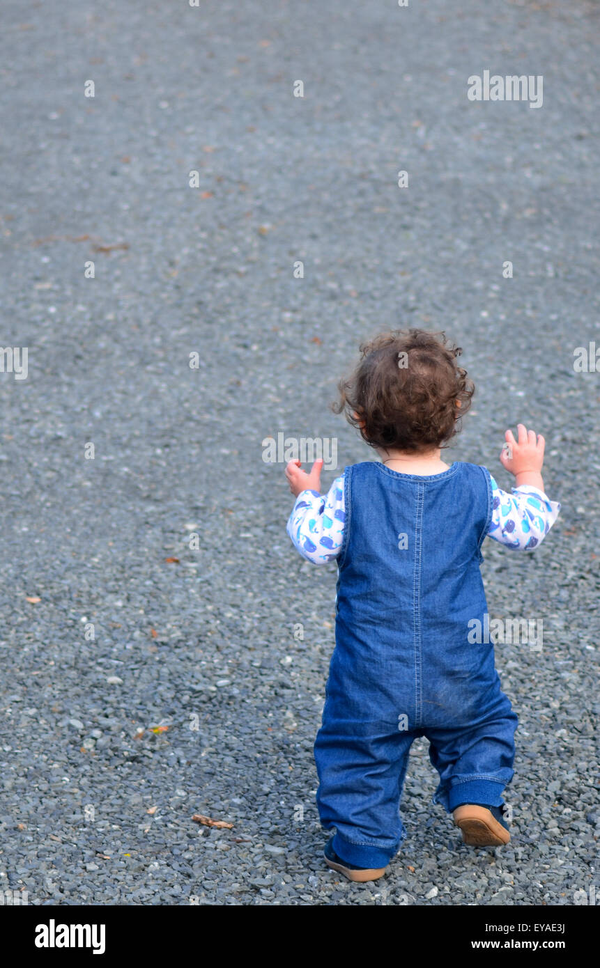 Child Girl Walking Alone Road High Resolution Stock Photography and ...