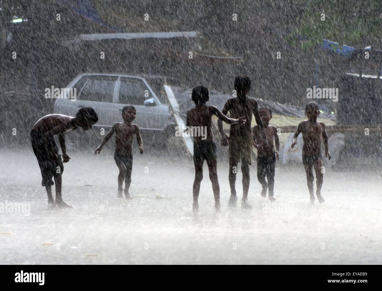 Allahabad, Uttar Pradesh, India. 25th July, 2015. Allahabad: Children ...