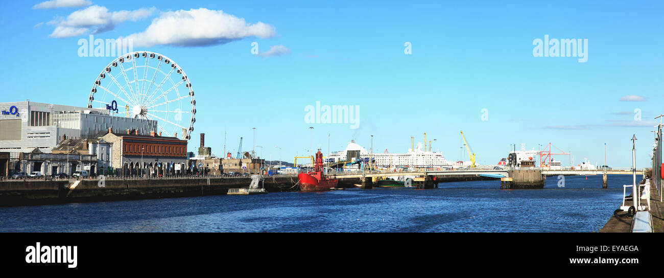 The O2 Arena And River Liffey; Dublin City, County Dublin, Ireland ...