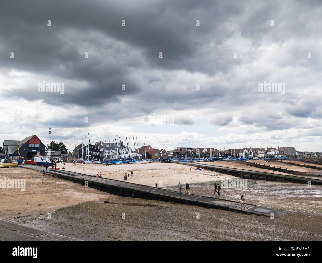Whitstable, UK, 25th July 2015. Weather in Whitstable. Heavy clouds but ...