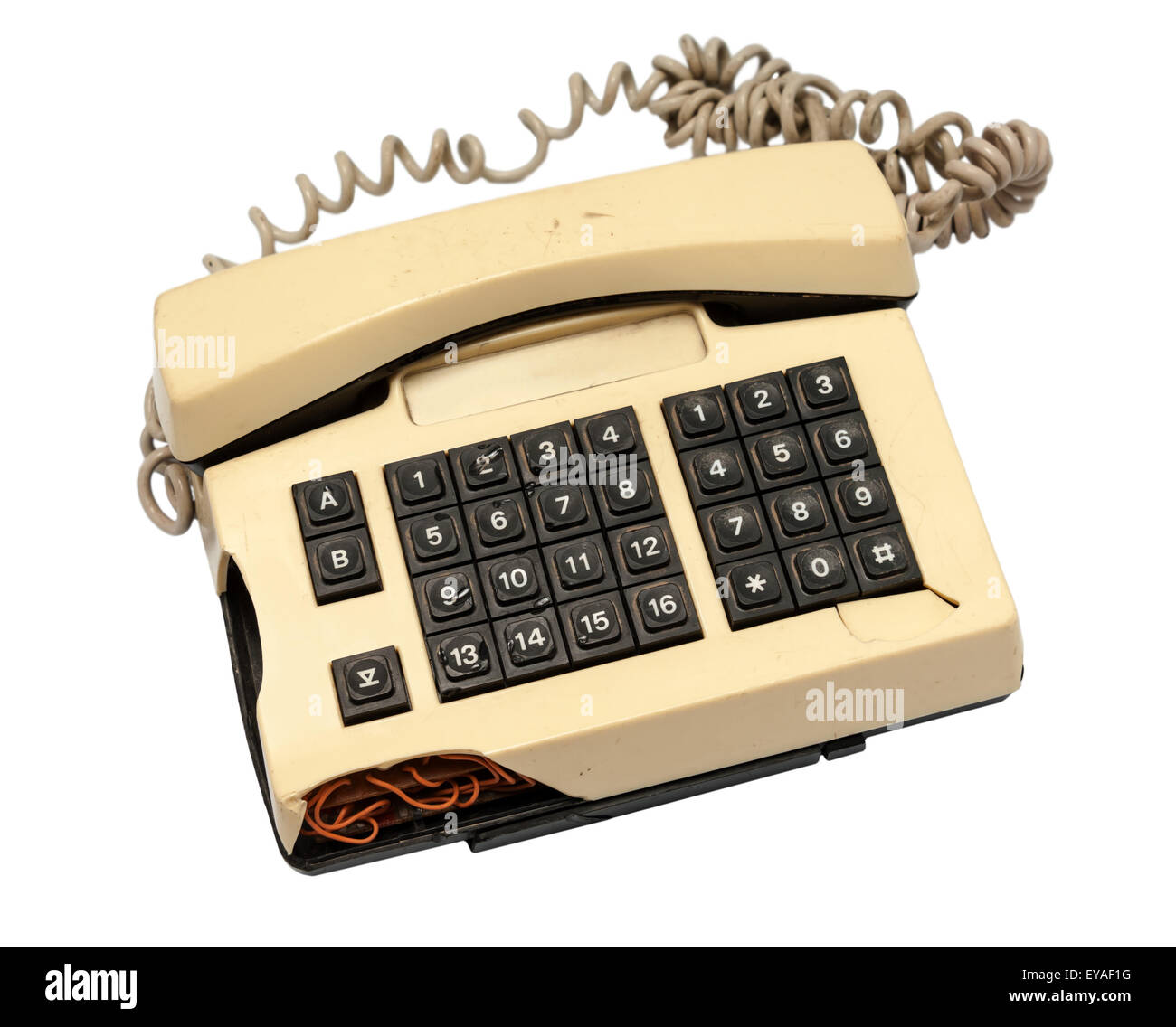 Telephone collection - Broken classical model of phone isolated on ...