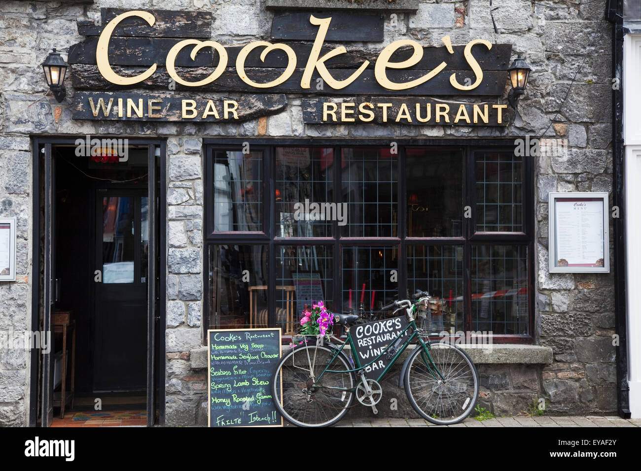 Cooke's restaurant;Galway city county galway ireland Stock Photo - Alamy