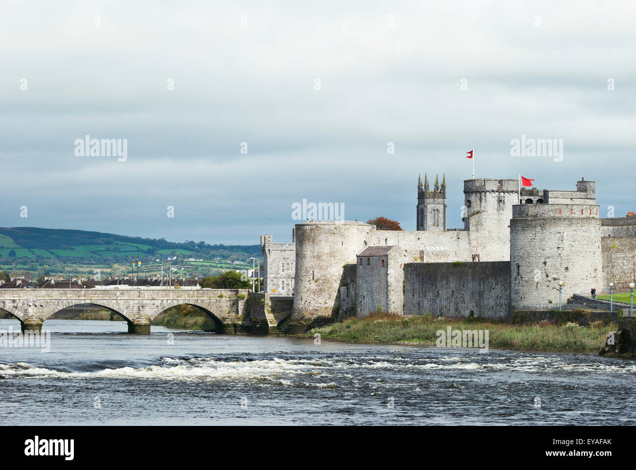 King John's Castle On River Shannon; Limerick, County Limerick, Ireland ...