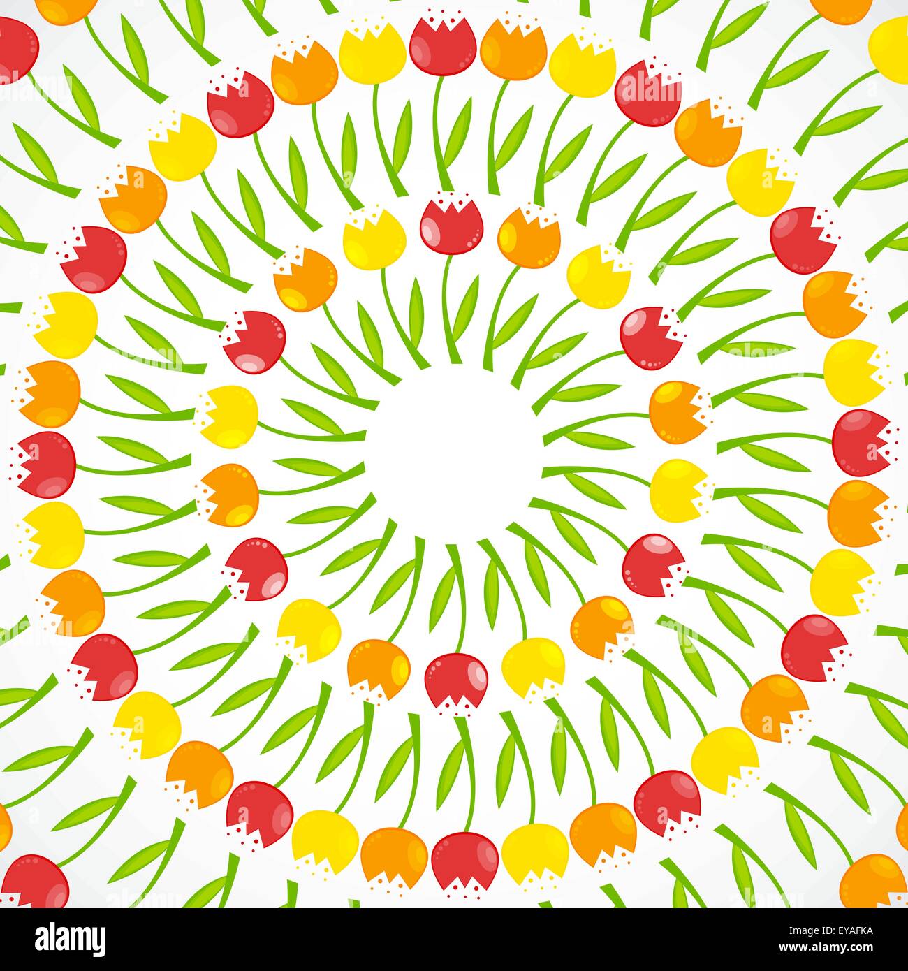 Floral Background with Tulips Vector Illustration Stock Vector Image ...