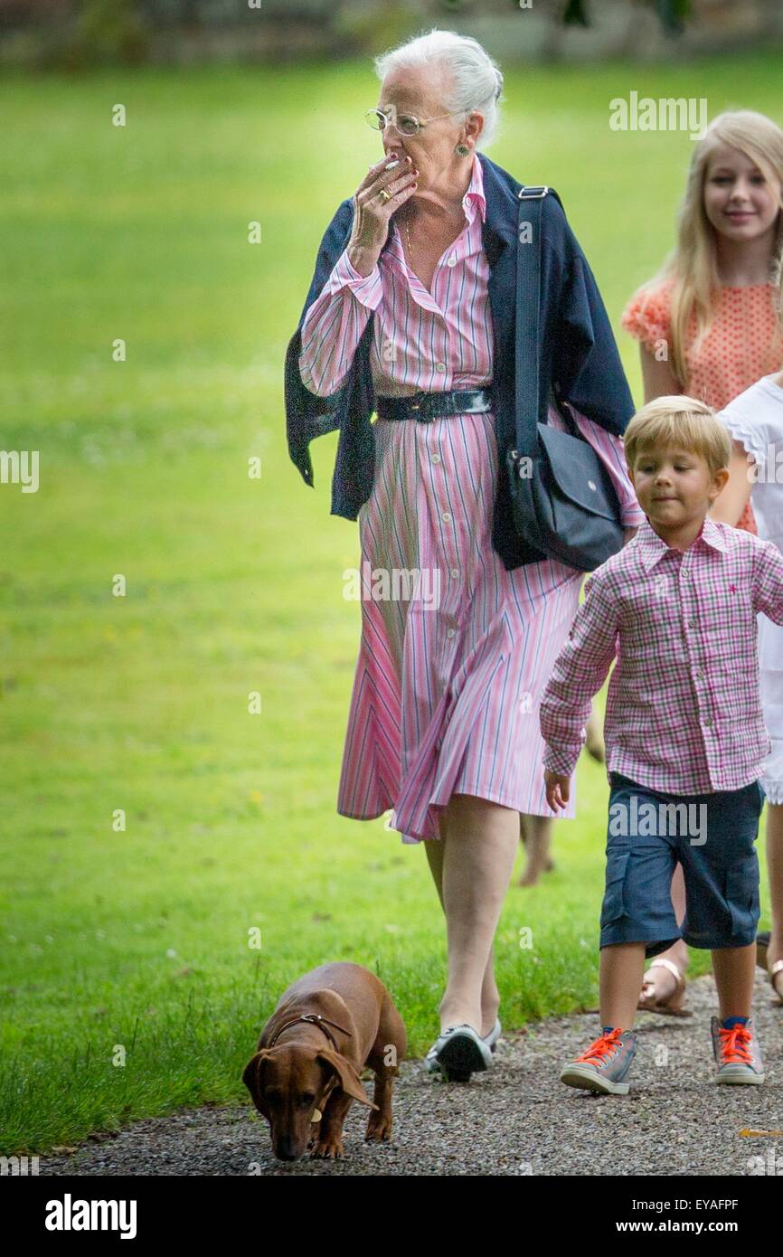 Grasten Slot, Denmark. 25th July, 2015. Danish Queen Margrethe II ...