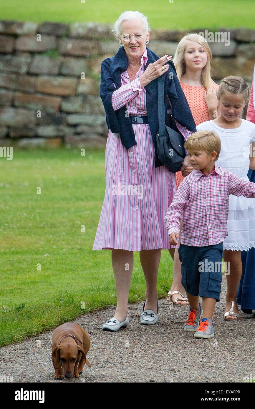 Grasten Slot, Denmark. 25th July, 2015. Danish Queen Margrethe II ...