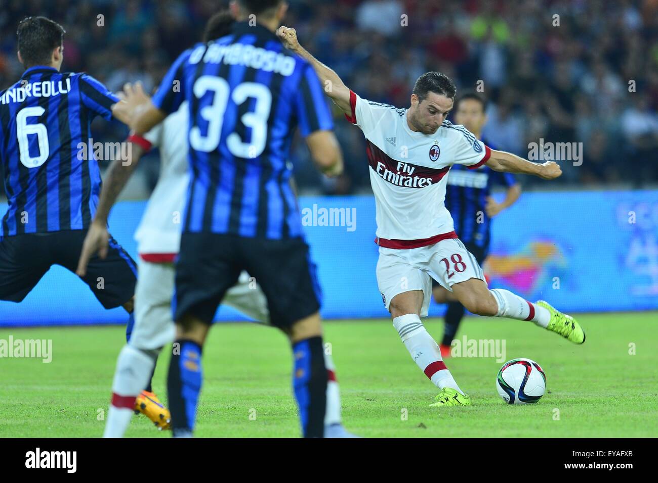 Shenzhen, China. 25th July, 2015. AC Milan midfield ANDREA BERTOLACCI ...
