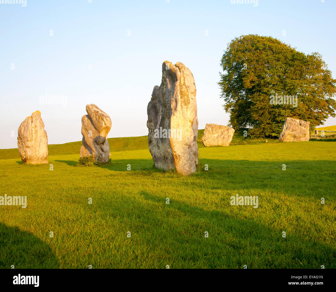 Neolithic stone circle and henge at Avebury, Wiltshire, England, UK ...