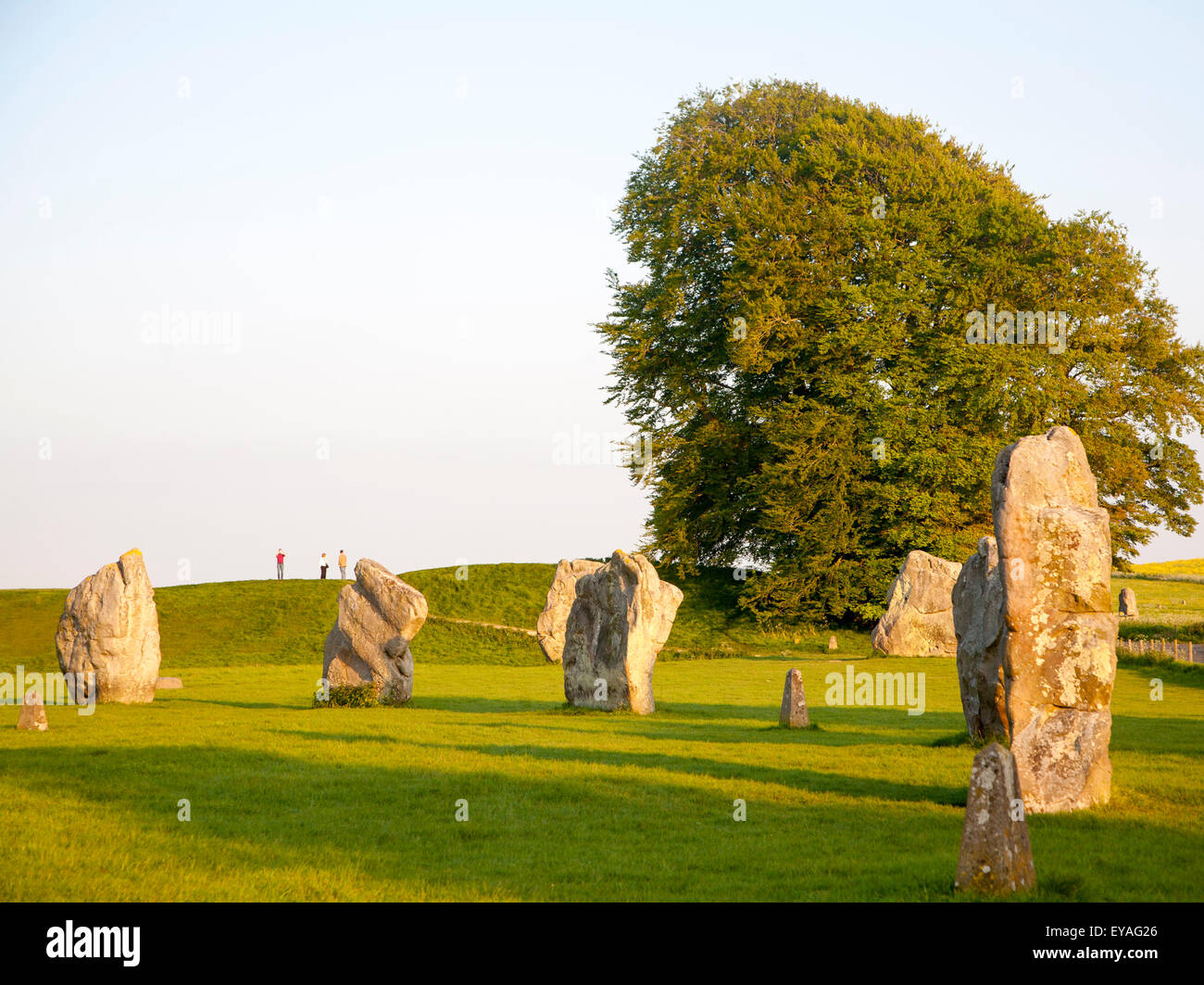 Neolithic stone circle and henge at Avebury, Wiltshire, England, UK ...