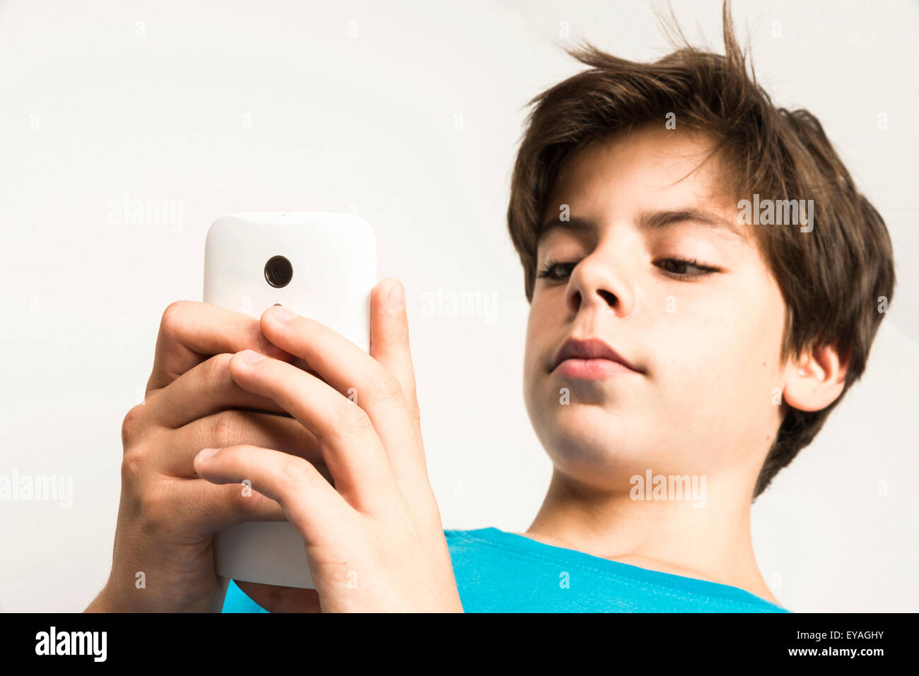 Boy portrait isolated 10 years hi-res stock photography and images - Alamy