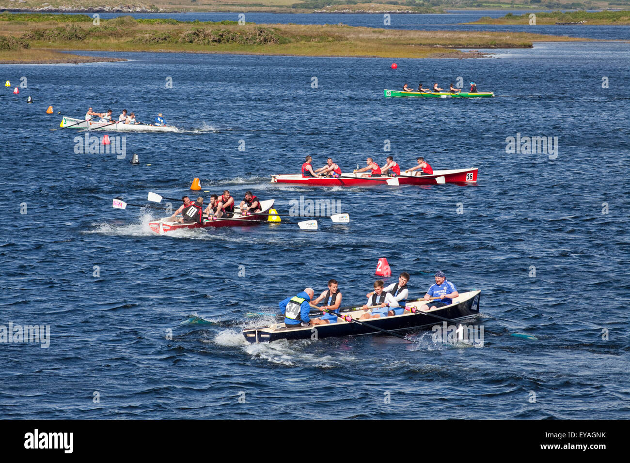 Boats in the All Ireland Rowing Championships; Waterville, County Kerry ...
