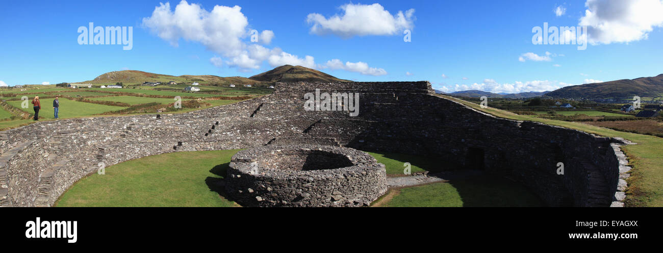 Cahergall stone fort; Caherciveen, County Kerry, Ireland Stock Photo ...
