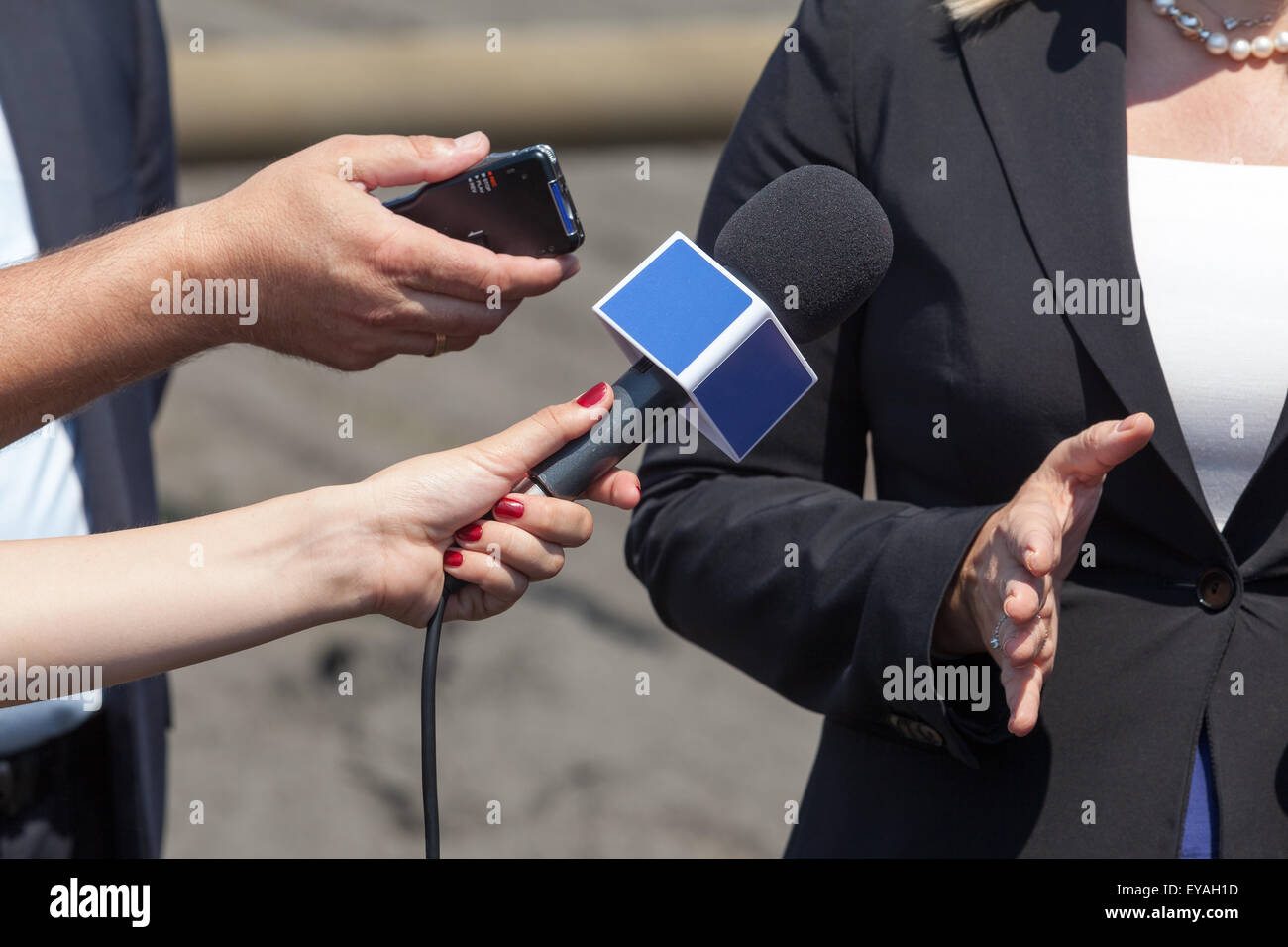Taking interview hi-res stock photography and images - Alamy